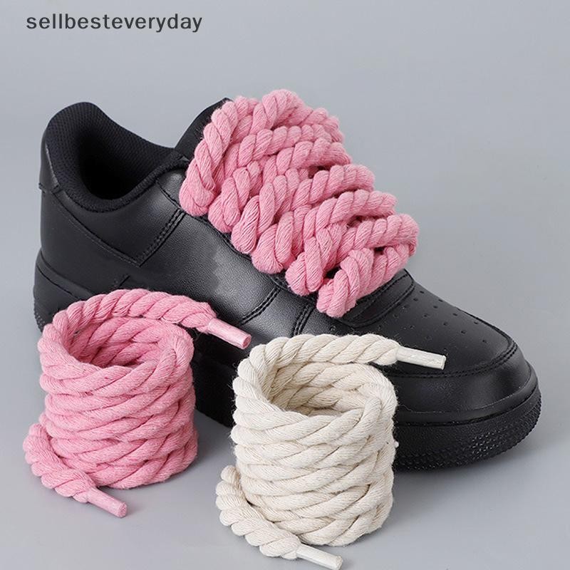 Seth 2 ชิ้นรอบเชือกหนา Laces โพลีเอสเตอร์ผ้าฝ้ายสีทึบ Laces 0.8 ซม.120 ...