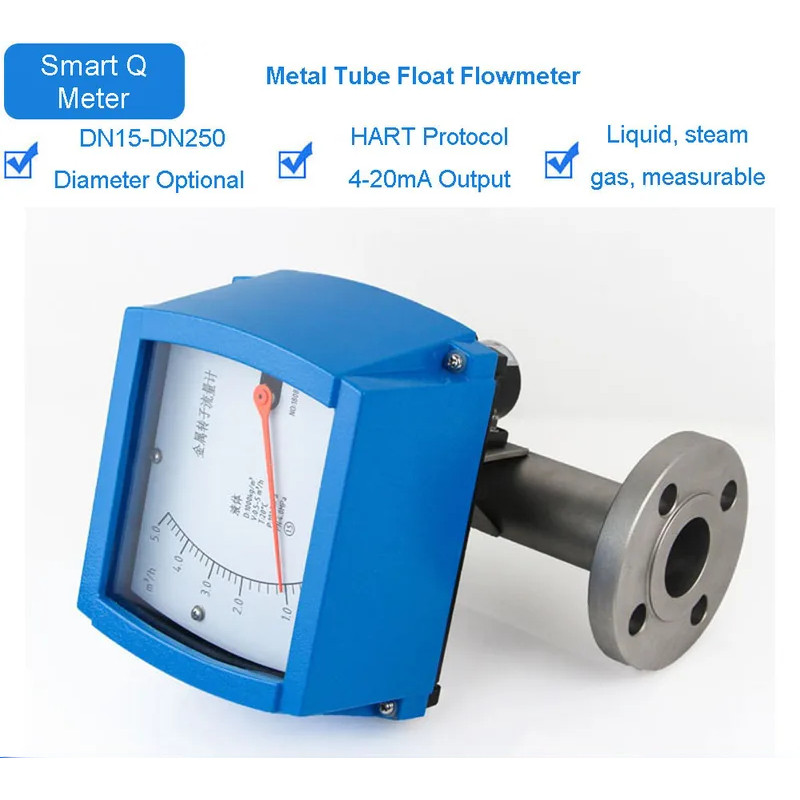 Metal tube float flowmeter rotor pointer flowmeter gas liquid anti ...