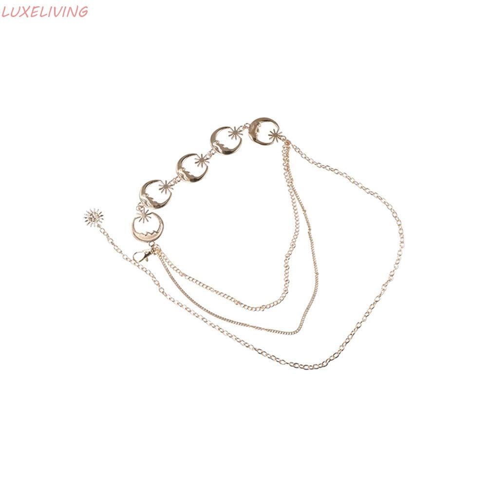 Luxeliving Body Chain เข็มขัดผู้หญิงบุคลิกภาพ Punk Moon Star Sun Silver ...