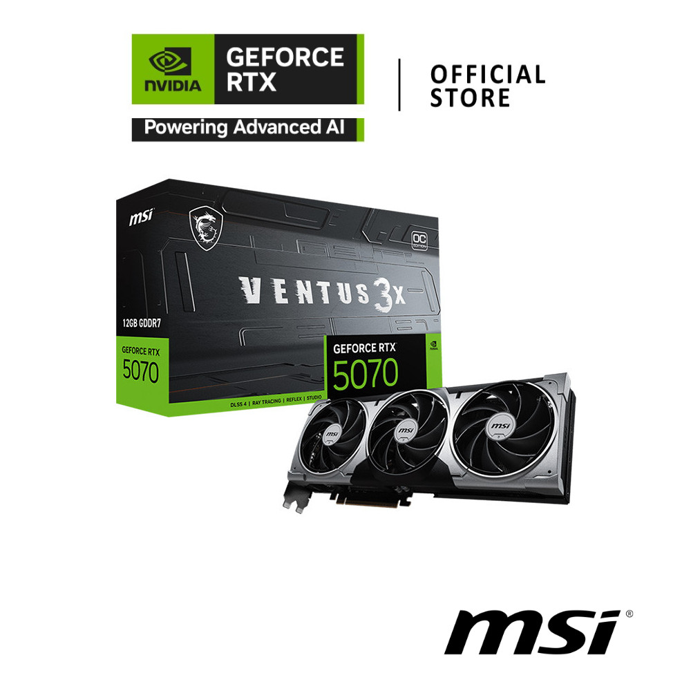 MSI VGA CARD GEFORCE RTX 5070 VENTUS 3X OC 12G | VGA CARD (การ์ดจอ ...