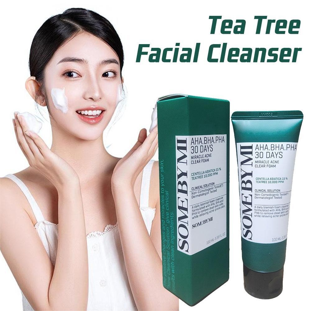 SOMEBYMI Tea Tree Facial Wash 100ML Foaming Deep Cleanser Hydrating ...