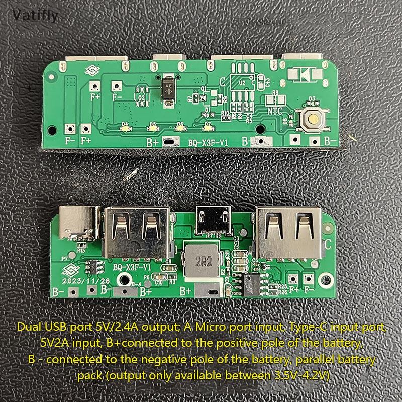 ใหม่ Boost Board 5V 2A Dual USB Type-C Output Circuit Board X3 Mobile ...