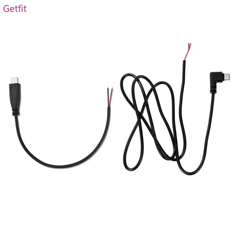 GETF 25 ซม. 1 ม. 2 ม. Type C ปลั๊กตัวผู้สายต่อผมเปีย 22AWG สายไฟปลาย ...