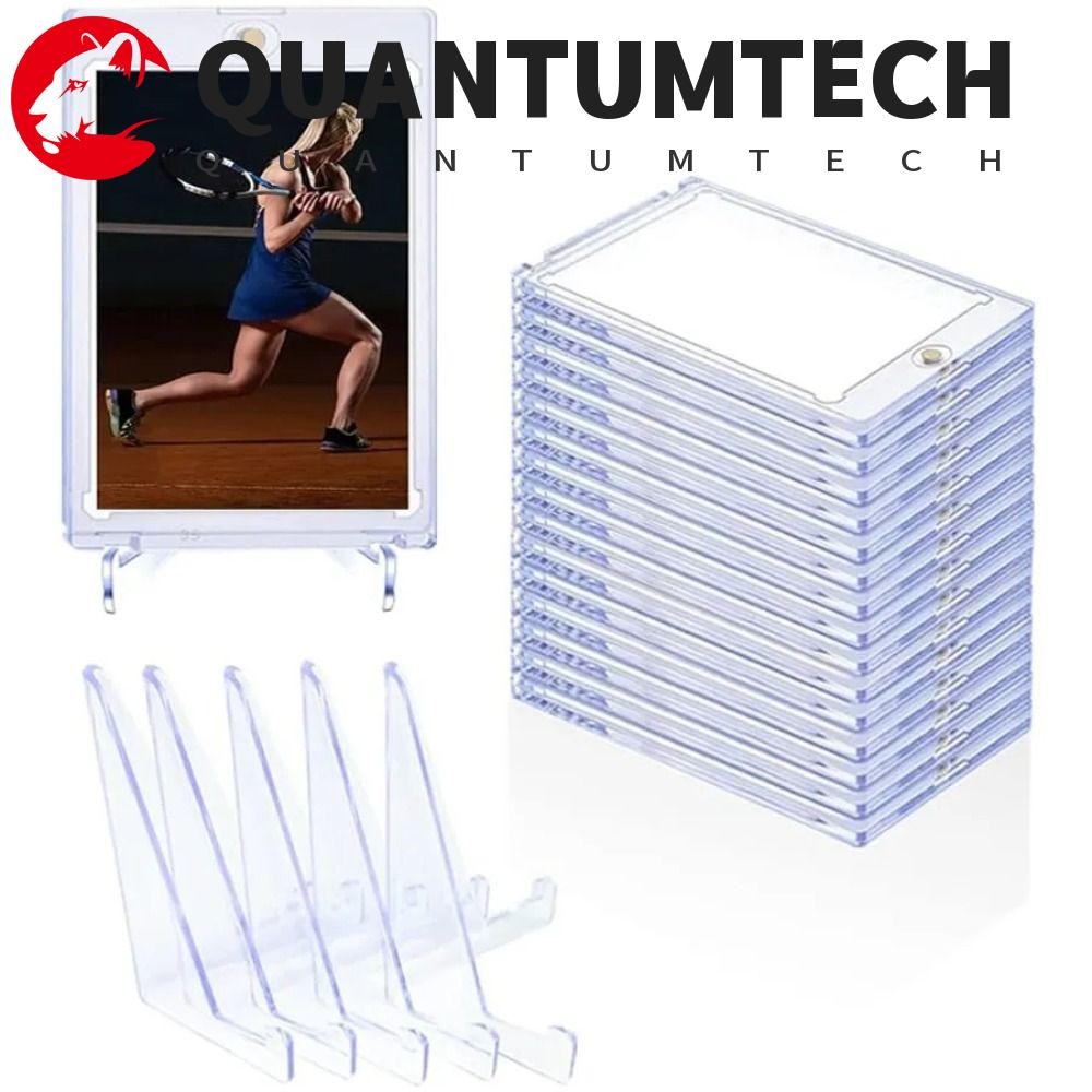 QUANTUMTECH Magnetic Card Holder,อะคริลิค 35PT Sports Star Cards Case,ชุดรองรับการ์ดป้องกันรังสี ...