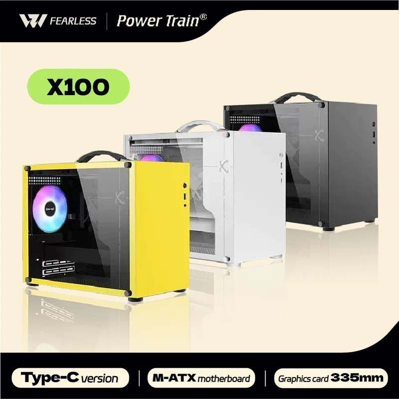 Powertrain X-Gamer X100 M-ATX เคสคอมพิวเตอร์แบบพกพา ITX MATX Power ...