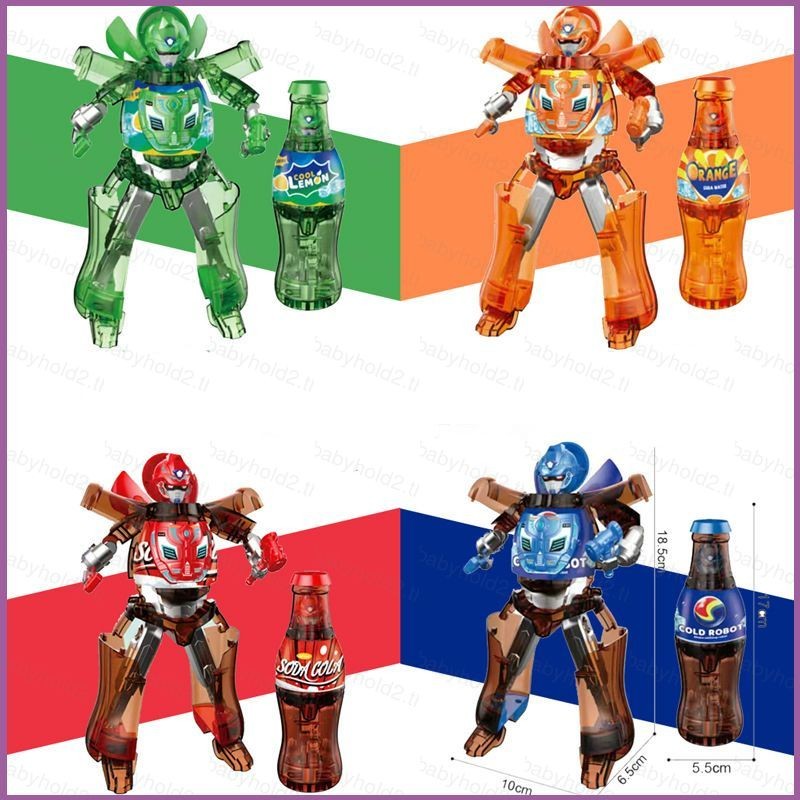 Yb Creative soda transformation หุ่นยนต์ Action Figure Cola เครื่องดื่ม ...