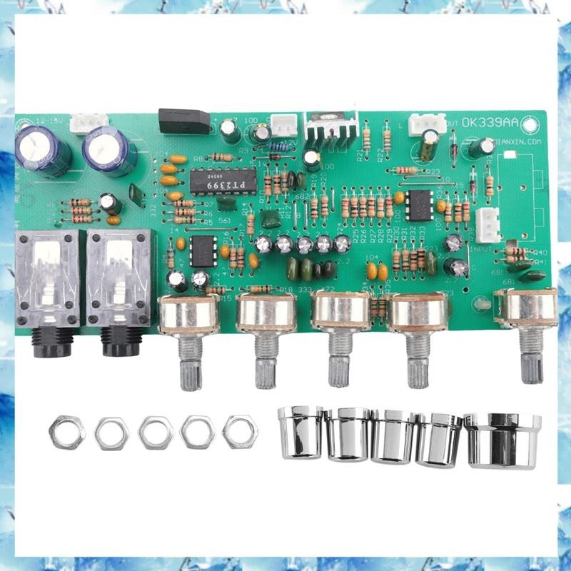 บอร์ดขยายเสียงไมโครโฟนดิจิตอล PT2399 คาราโอเกะ Reverb Preamplifier ...