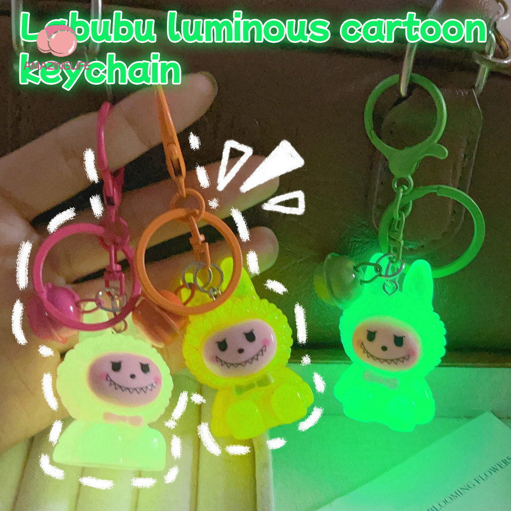 Kawaii Labubu Noctilucent พวงกุญแจ - Luminous The Monster Sheep Labubu ...