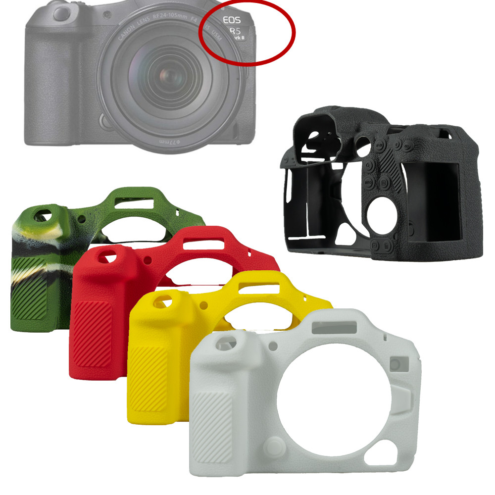R5ii ยางซิลิโคนกรณี Body Cover Protector กรอบผิวสําหรับ Canon EOS R5 ...