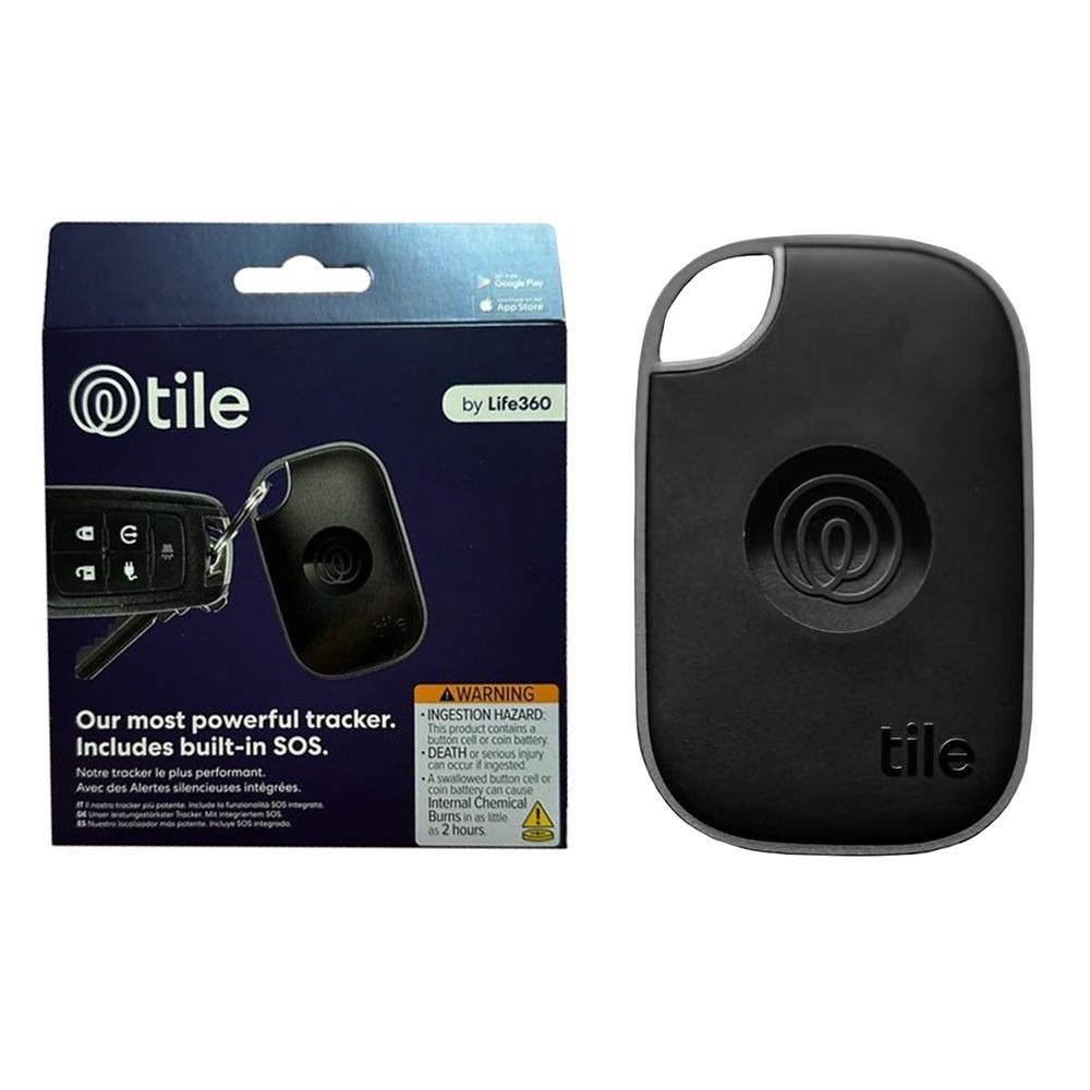 Tile by Life360 Pro 2024 Bluetooth Tracker (1 Pack, Black), RE-61011 ...
