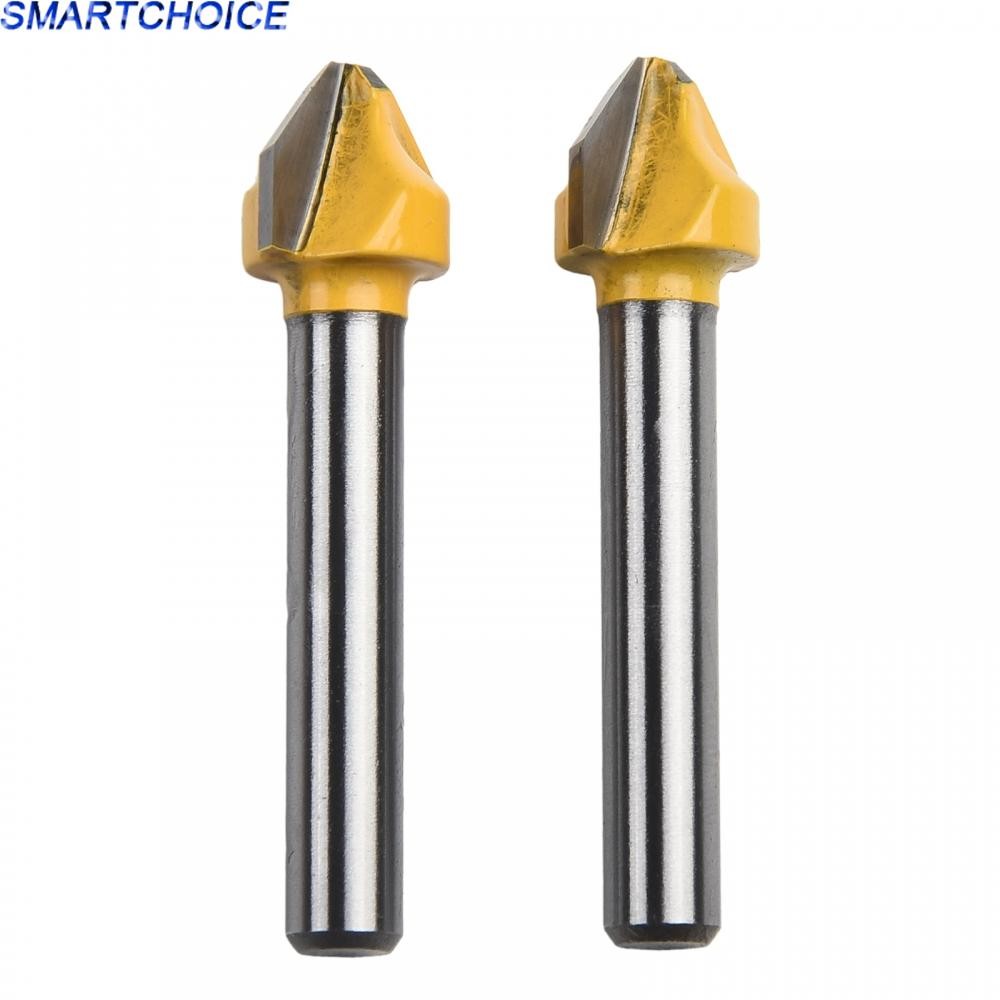 สําหรับอะคริลิค MDF PVC Router Bits Chamfer เครื่องมือไฟฟ้า 6 มม. Shank ...