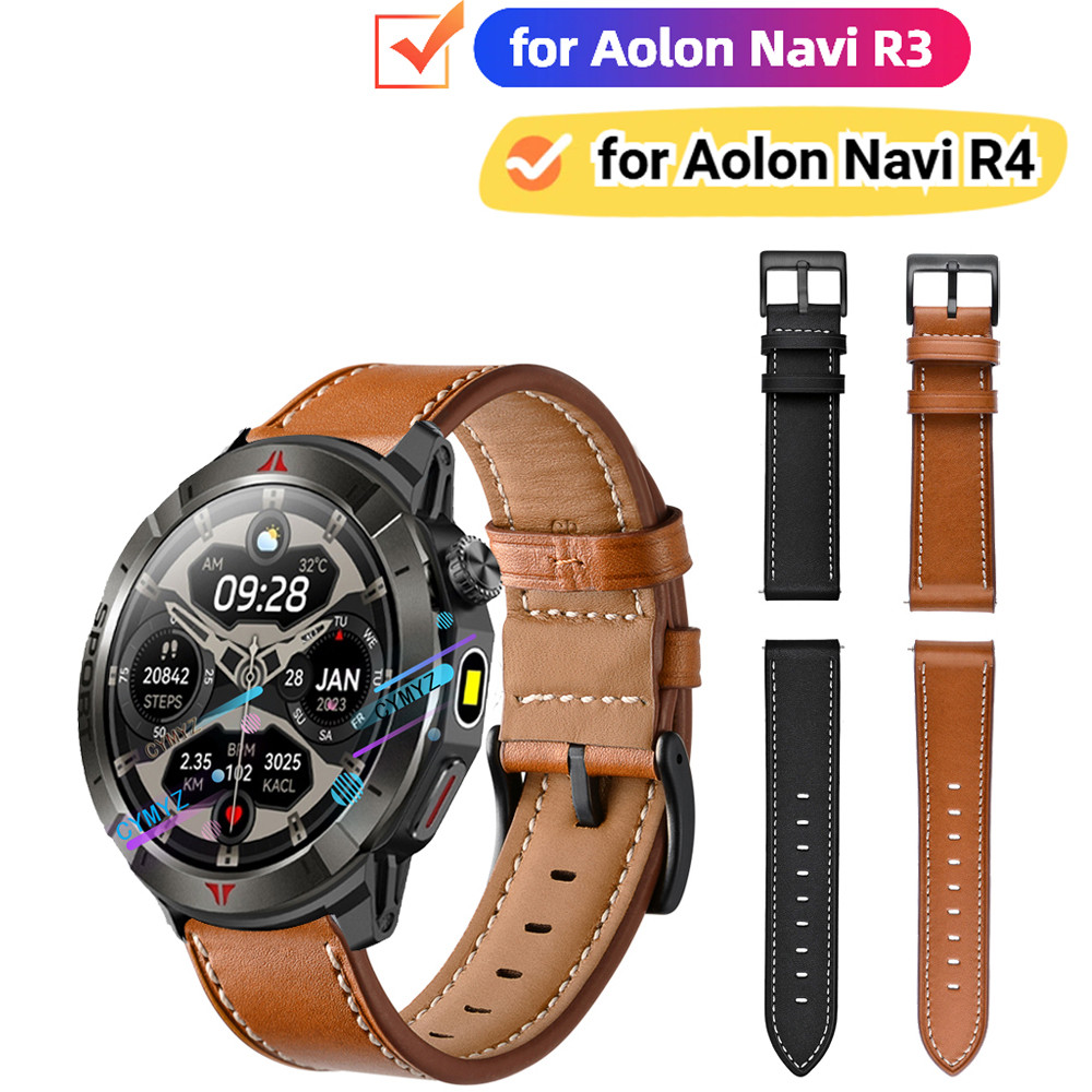 สาย Aolon Navi R4 สายหนัง Aolon Navi R3 R4 สายนาฬิกาอัจฉริยะ สายรัด ...