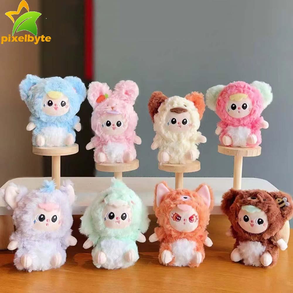 Pixelbyte Baby Three Doll Figures, Collectible Pop Mart Baby Three พวงกุญแจตุ๊กตา, ตุ๊กตาเด็กสาม ...