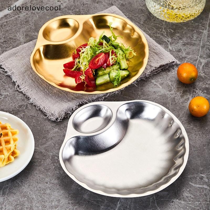 ADTH French Retro Shell Shape สแตนเลส French Fries ไก่ทอดขนมขบเคี้ยวแผ่น Home Storage ตกแต่ง ...
