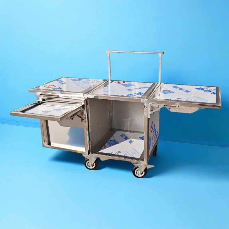 Foldable Mobile Cart for Street Vending, Night Market Trolley, Multi ...