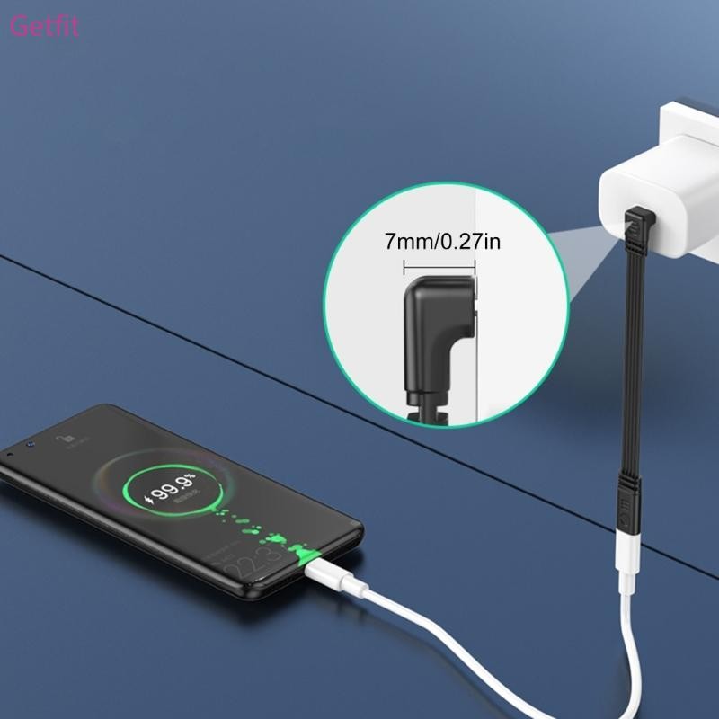 GETF Type C สายไฟโค้ง 90 องศา สายไฟหัวตรง รองรับข้อมูลการชาร์จ | Shopee ...