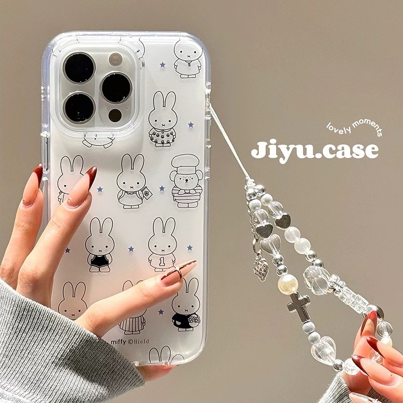 Ins Simple Line Miffy Rabbit เหมาะสําหรับ Samsung s25ultra เคสโทรศัพท์ ...