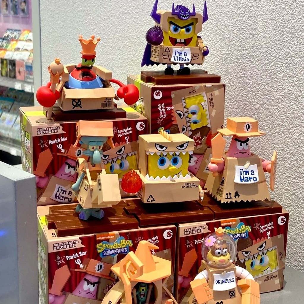 SpongeBob SquarePants Mystery Box Brave Big Stage Figure ประกอบของเล่น ...