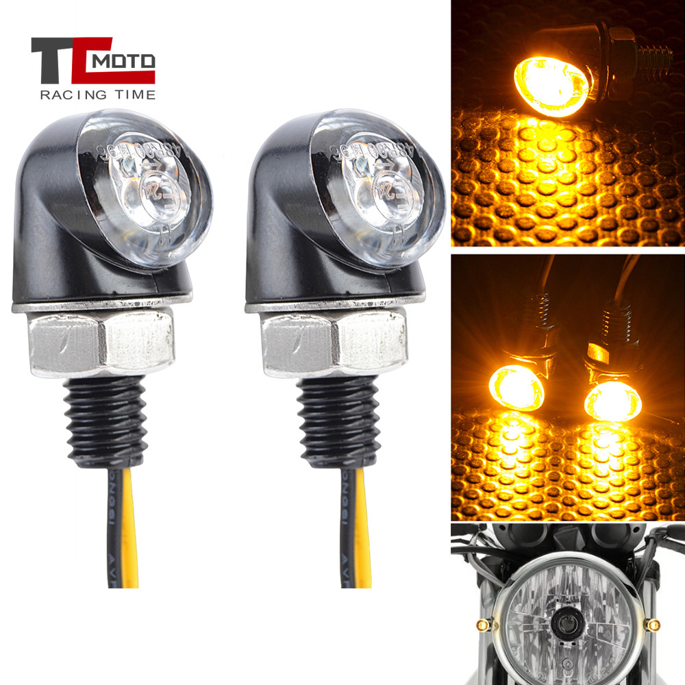 รถจักรยานยนต์ LED ไฟเลี้ยวไฟแสดงสถานะไฟกระพริบ Super Bright Amber ...