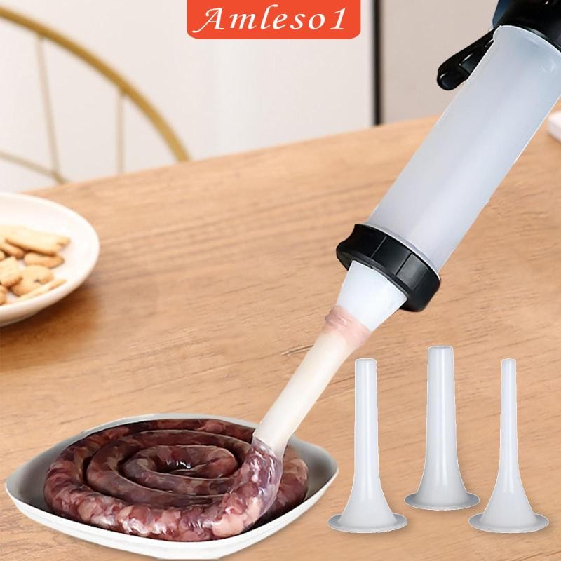 [Amleso1] Stuffer Meat Filler Stuffer อุปกรณ์ครัว Fast บรรจุเครื่องมือ ...