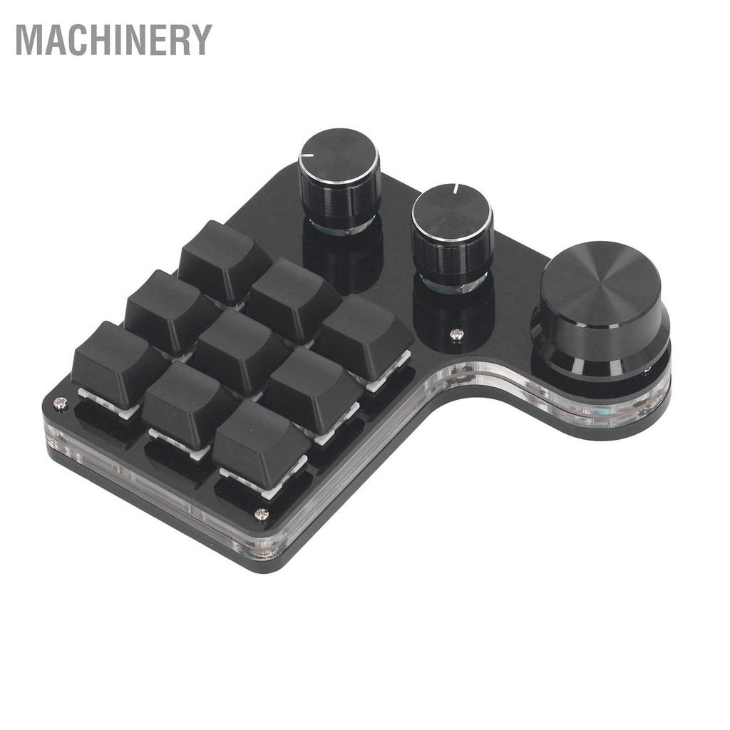 Machinery 9 Key Mini Keypad with 3 Control Knobs Customizable Red ...