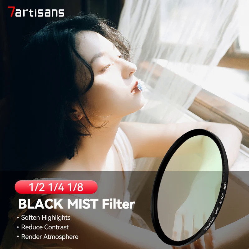 7artisans Black Mist Diffusion 1/2 1/4 1/8 Lens Filter 46mm-82mm Mist ...