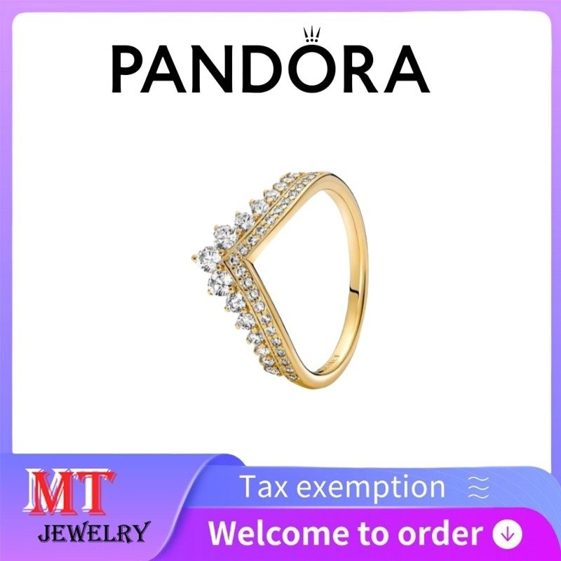 ขายร้อน100% S925เงินสเตอร์ลิงคู่สุภาพสตรี Pandora เครื่องประดับ DIY Pandora Timeless WISH Tiara ...