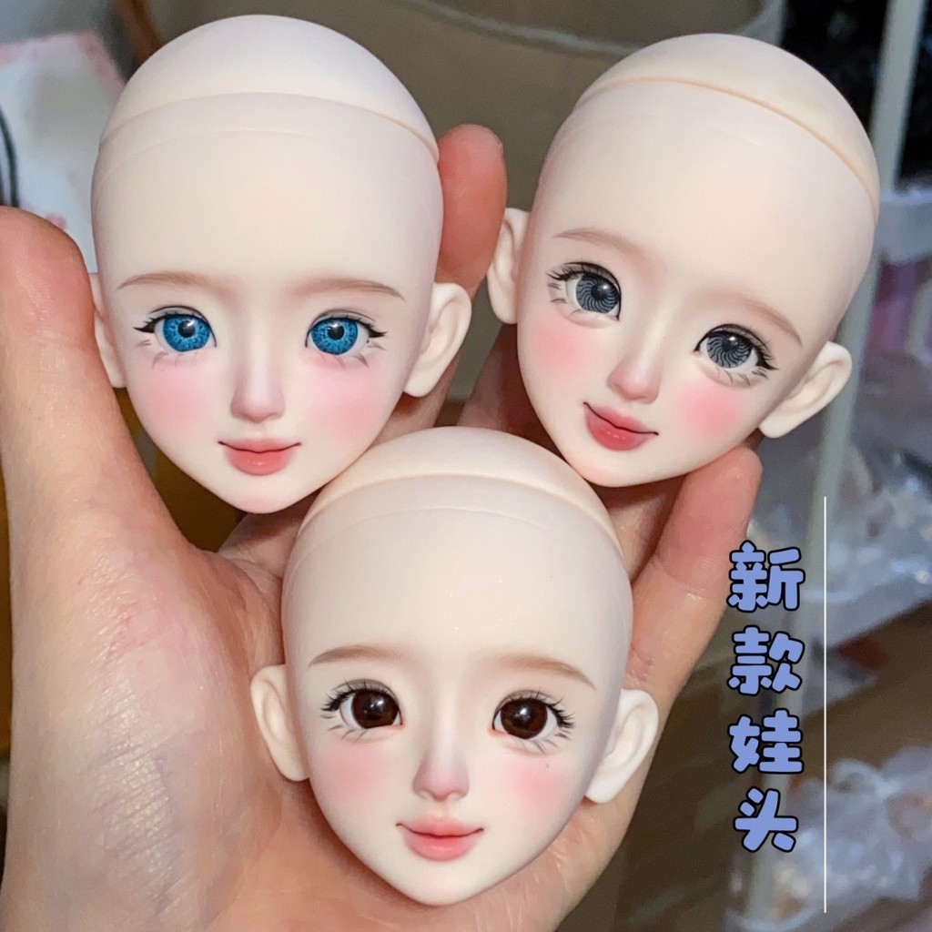 มือวาดใหม่สด1/4 1/6 1/5หัวเด็ก mjd แต่งหน้าสำเร็จรูปตุ๊กตา BJD เปลี่ยนตาได้ | Shopee Thailand