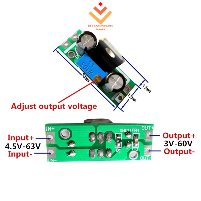 DC-DC Buck Step-down Regulator Converter 4.5 ~ 65v ถึง 3V 6V 9V 12V 24V 48V โมดูล | Shopee Thailand