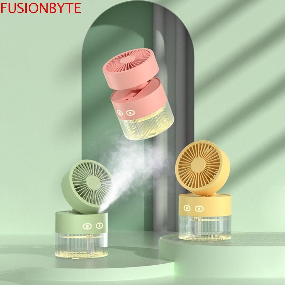 FUSIONBYTE พัดลมสเปรย์เพิ่มความชื้น, พัดลมระบายความร้อนชาร์จ USB แบบพับได้, พัดลมมือถือ Turbo ...