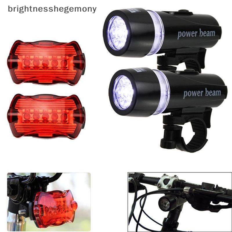 BGTH โคมไฟ LED จักรยานจักรยานไฟหน้า + ความปลอดภัยด้านหลังไฟฉายกันน้ํา ...
