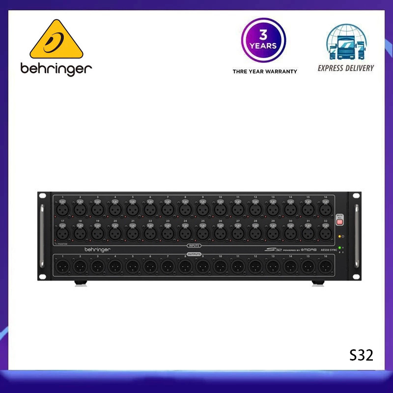 กล่อง Behringer S32 I/O พร้อม ปรีแอมป์ Midas ที่ควบคุมด้วยรีโมท 32 ช่อง ...