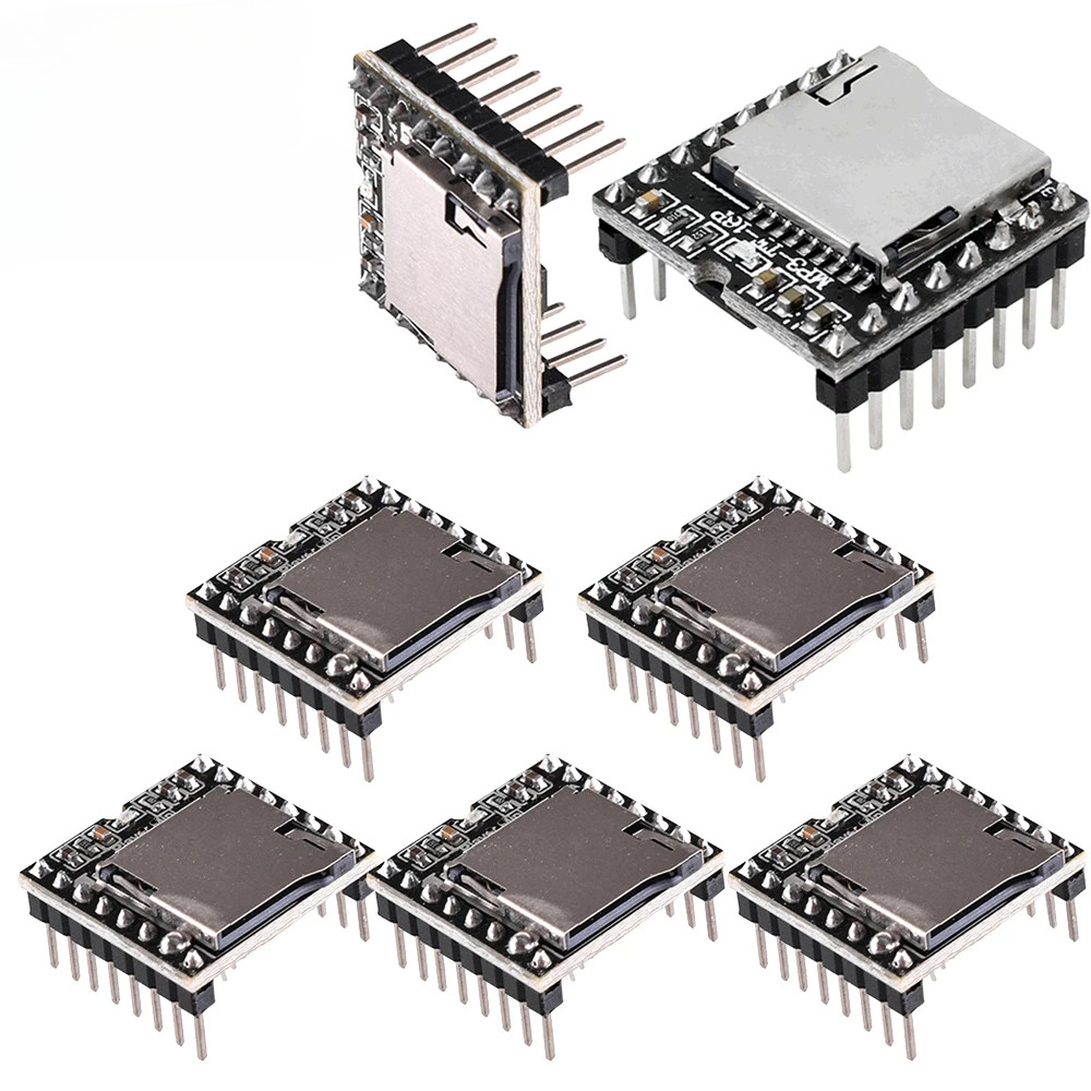 1-5PCS DFPlayer Mini MP3 Player โมดูล V3.0 16P TF Card U Disk DF Player ...