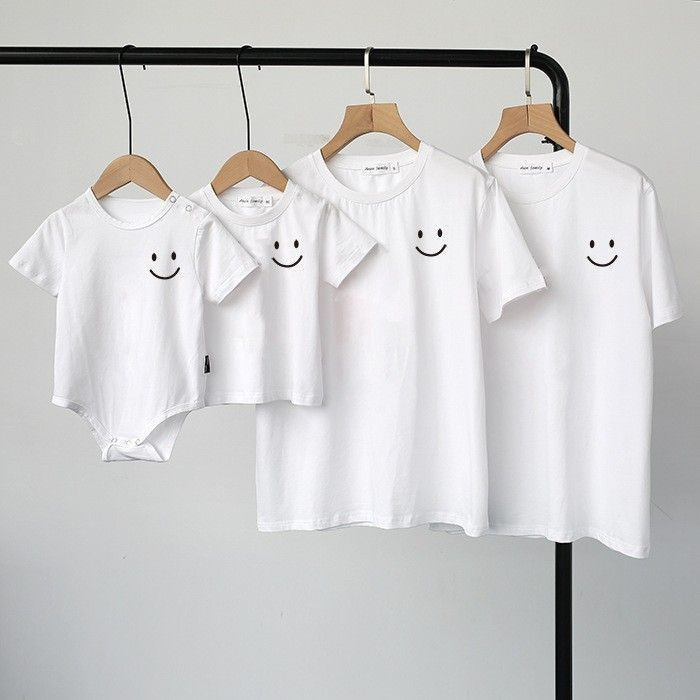 🔥พร้อมส่ง&COD🔥RINA STUDIO เสื้อผ้าพ่อแม่ลูก หน้ายิ้มแม่และเด็กชุดฤดูร้อน 2025 ใหม่เสื้อยืดแขน ...