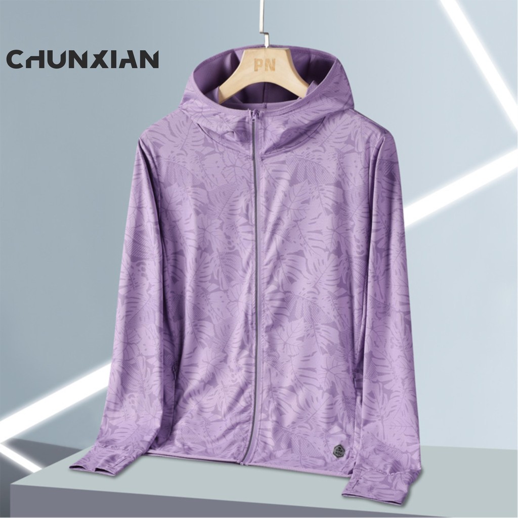 Uniqlo AIRism เสื้อแจ็กเก็ต เสื้อคลุมกันแดด มีฮู้ด พิมพ์ลายเมเปิ้ล UPF50 ทรงหลวม ระบายอากาศ แห้ง ...