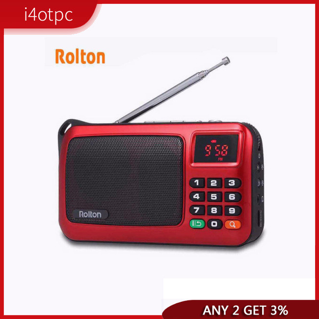I4otpc Rolton W405 ดิจิตอล Mini Mp3 เครื่องเล่นเพลงแบบพกพา Fm วิทยุลําโพง Tf Usb Disk Player ...
