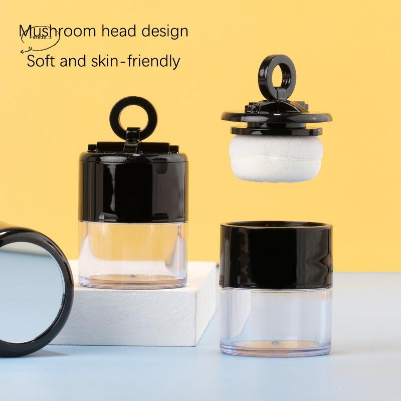 Parade Powder Case พร้อมเห็ดฟองน้ําพัฟแบบพกพา Loose Powder กล่องกระจก ...