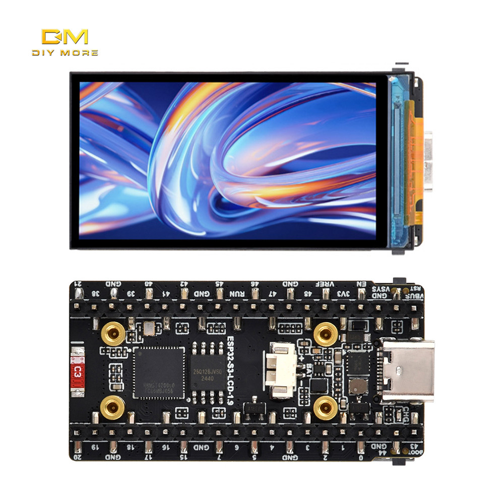 Diymore Esp32 S3 1 9 นิ้วหน้าจอ Lcd Wifi Bt Development Board 170 320 ความละเอียด Lx7 Dual Core