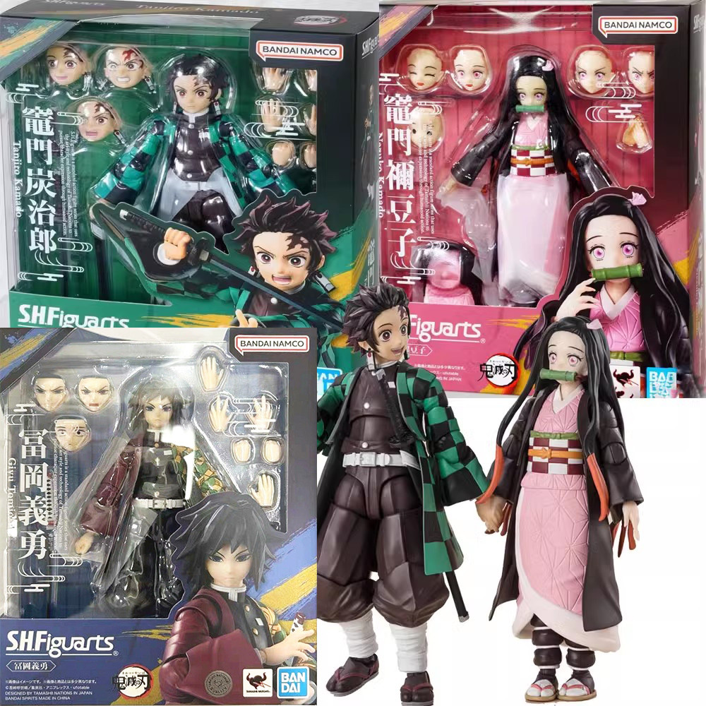 พร้อมสต็อก Bandai SHF Demon Slayer Blade Tanjiro Kamado Nezuko Demon ...