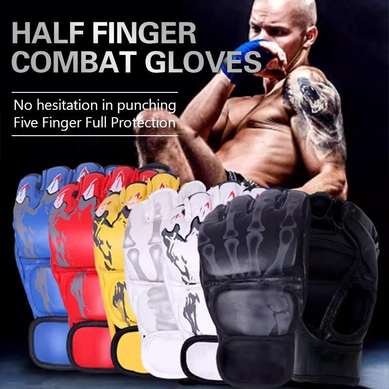 [ใหม่] Sanda Boxing And Combat Training Gloves, ถุงมือการแข่งขันที่ใช้ ...