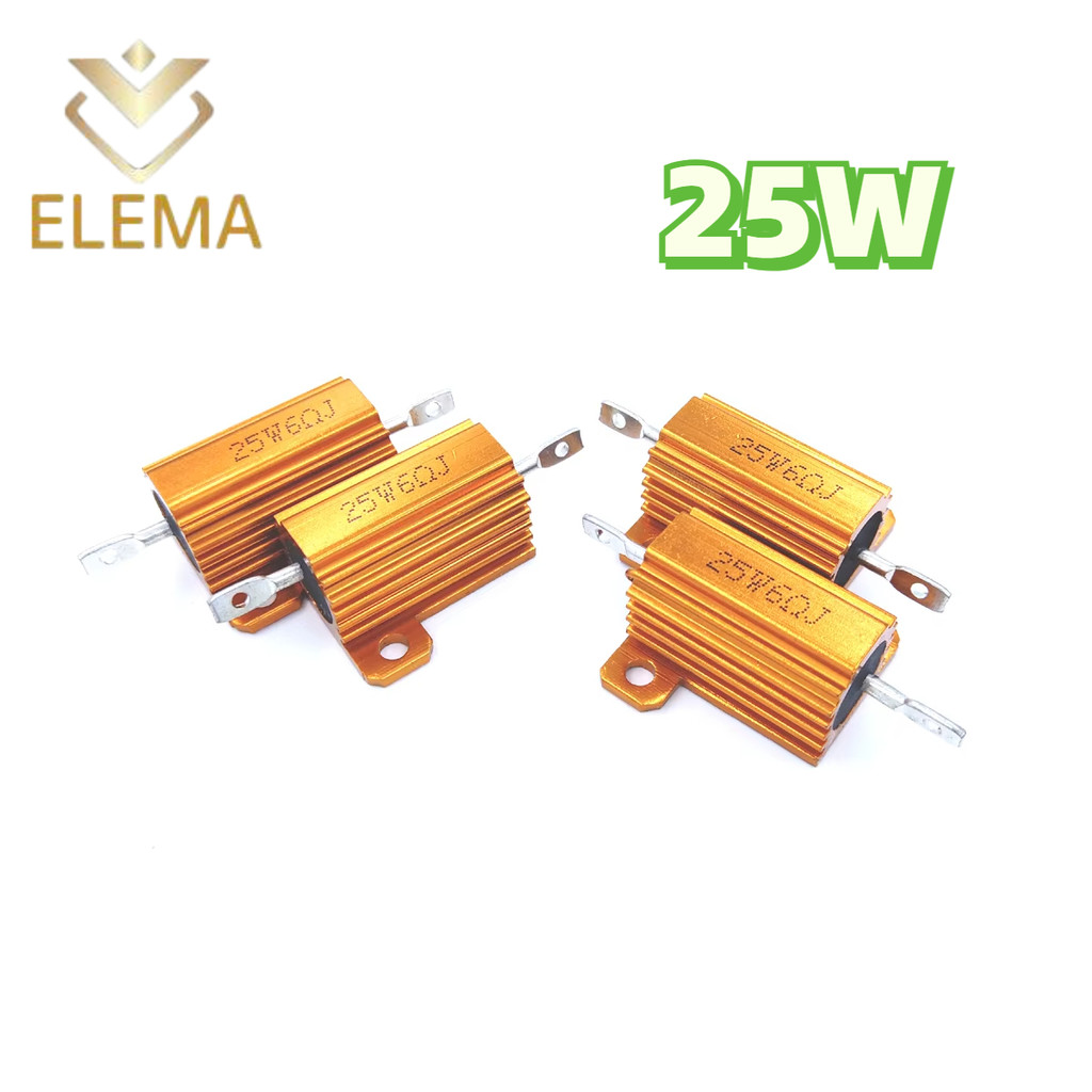 Rx24 25W อลูมิเนียมกรณี Wirewound Resistor 1R ~ 50K 1/2/5/6/8/10/20/100 ...