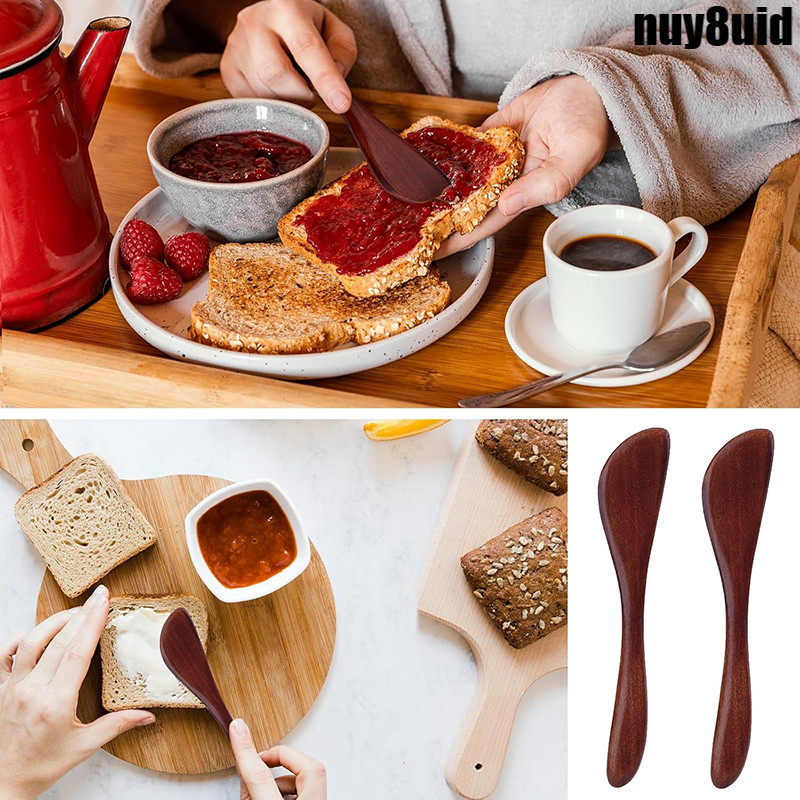4 ชิ้น Jam Spreader Jelly ชีส Butter Spreaders 6 นิ้วไม้เครื่องปรุงแซน ...
