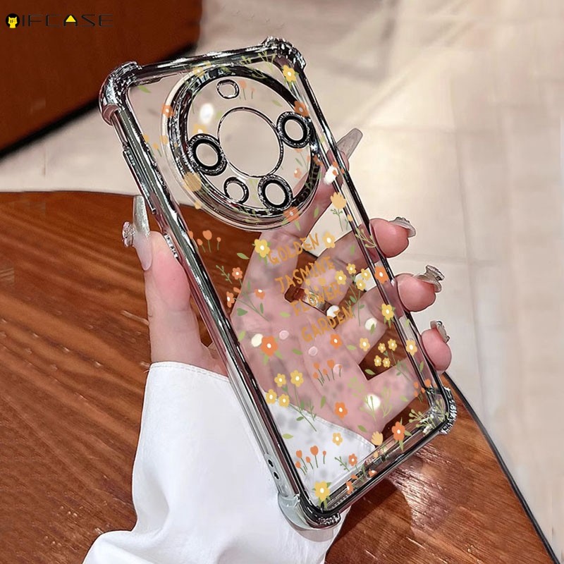 สําหรับ Honor X9A X9B X9C X60 X60i X50 Pro GT X50i X40i 90 Lite เคสโทรศัพท์น่ารักสีเหลืองสีส้ม ...