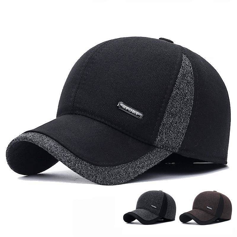Hat Men's Warm Autumn and Winter Dad Grandpa Old Man Ear Protection Old ...