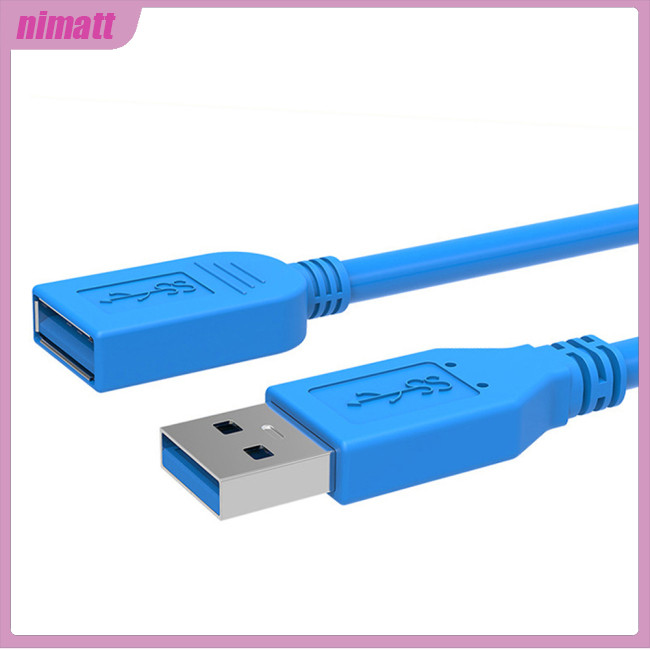 Ni Blue USB 3.0 Extension Line ชายกับหญิง Quick Speed Cable Connector ...