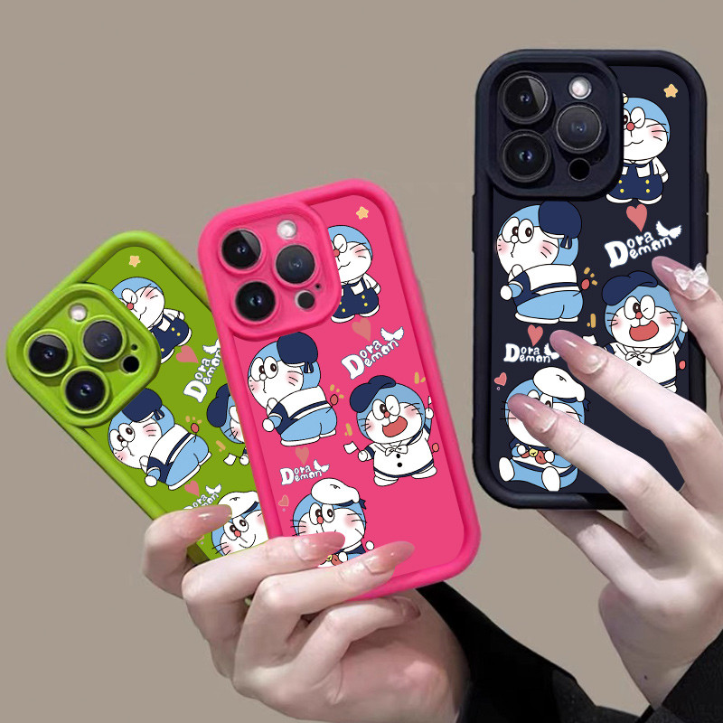 เคสrealme C63 C65 C61 13 PRO PLUS 5G 12X 5G 12 PRO+ 5G GT 6T 6 5G Y49Y DoraemonหรูหราMacaronสี ...