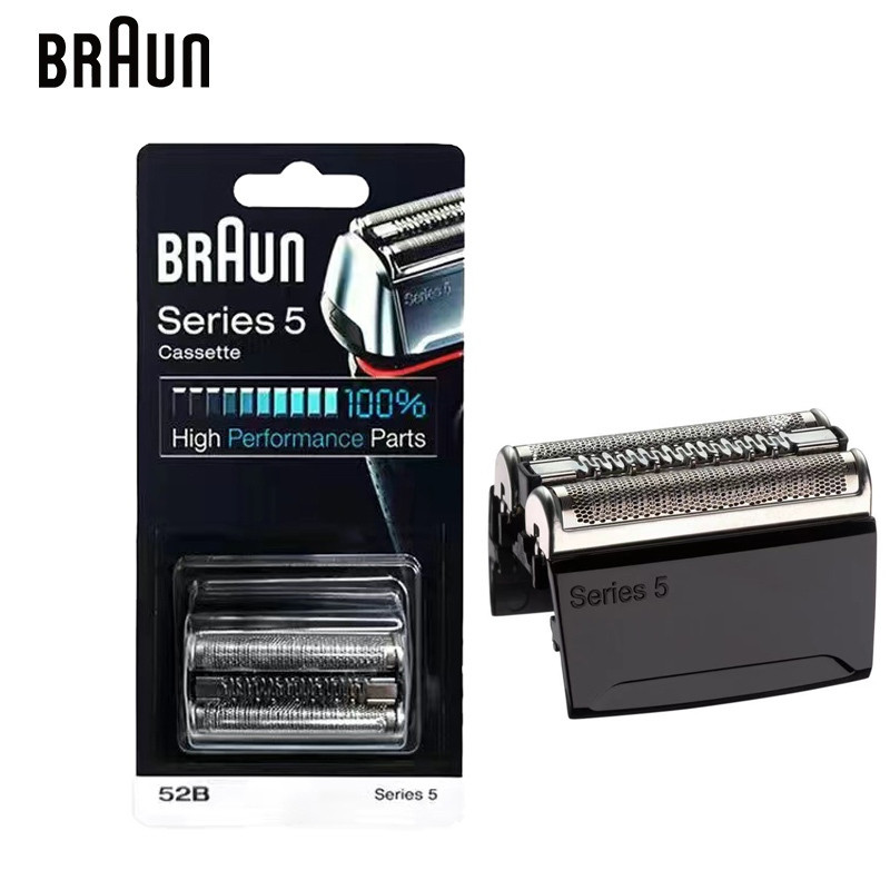 Braun 52B 52S เครื่องโกนหนวดไฟฟ้าหัวเปลี่ยนเครื่องตัดฟอยล์สําหรับ Braun ...