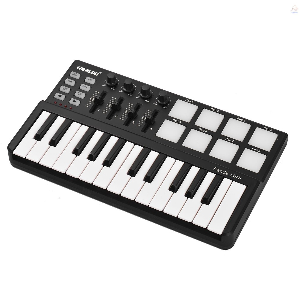 WORLDE Panda Mini คีย์บอร์ด USB 25 คีย์แบบพกพาขนาดเล็กและตัวควบคุม MIDI ...