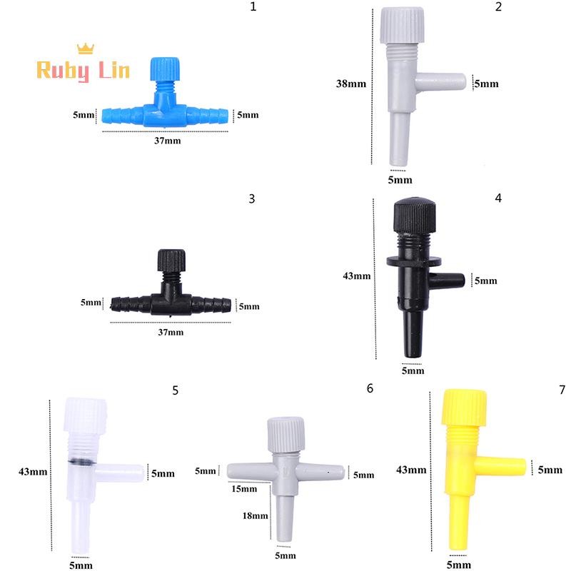 Ruby Lin 5 ชิ้น Volume Control วาล์วออกซิเจน Aquarium Air Regulator ...