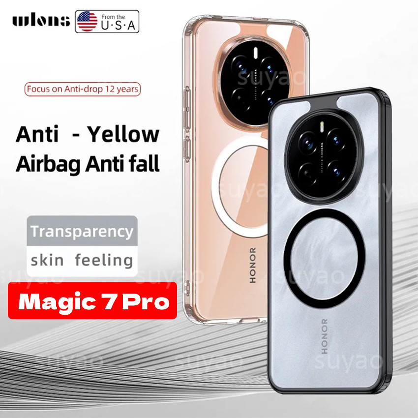 สําหรับ Honor Magic 7 Pro 7Pro 6 2024 เคสโทรศัพท์แม่เหล็ก Clear คุณภาพดีปลอก Magic7 Magic7Pro ...
